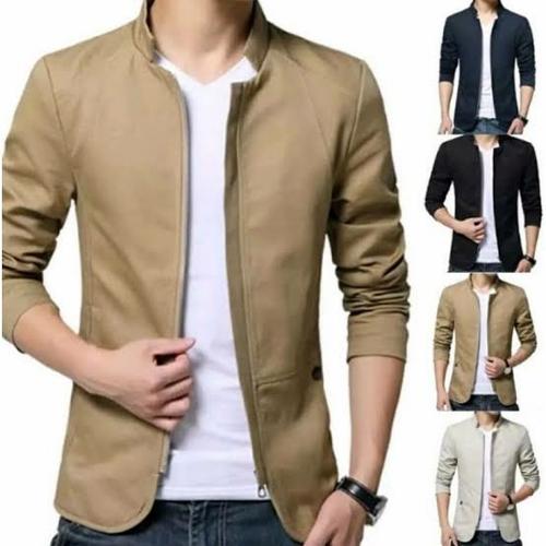 Jual Jaket Blazer Pria Casual Terbaru/Jaket Semi Formal - Hitam, L ...