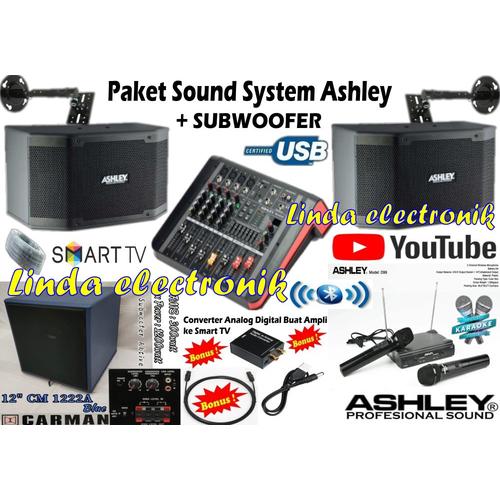 Jual paket sound system ashley studio 4 ashley k2310 ashley subwoofer ...