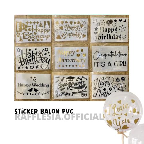 Promo STICKER BALON PVC ECER UNTUK BALON 10INCH 18INCH - 36 INCH ...