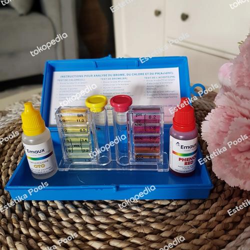 Jual Test Kit Kolam Renang Emaux Water Test Kit 2in1 PH dan CHL Best ...