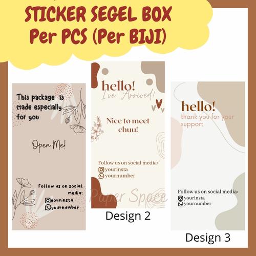 Jual Stiker Segel Box Packaging, Custom Stiker Segel Box - Kab. Gresik ...