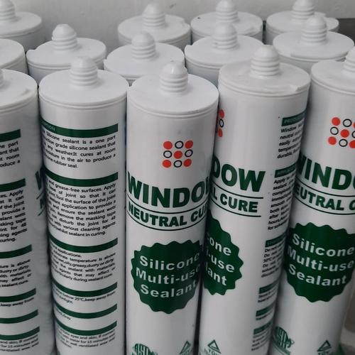 Jual Lem kaca silicone sealant silicone netral merk window grh - Hitam ...