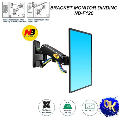 Jual Bracket TV Monitor, Brecket Monitor NB NBF120 Gas Strut NBF-120 17 ...