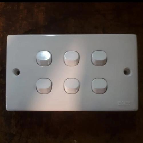 Jual Saklar 6 Gang Boss. Grid Switch. BT36/1/2A. 6 tombol. 1 jalur ...