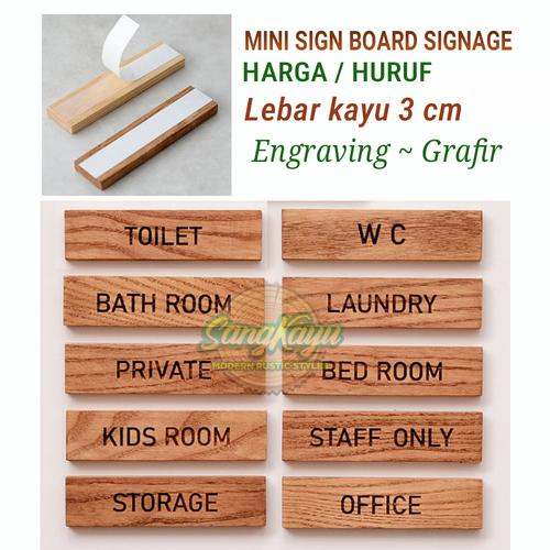 Jual Grafir kayu sign signage board papan nama logo nama engraving ...
