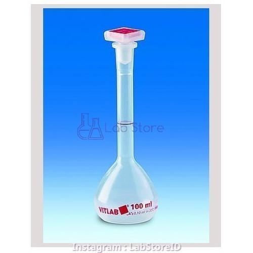 Jual Volumetric Flask Labu Ukur LabuTakar Plastik PMP Class A 100 ml ...