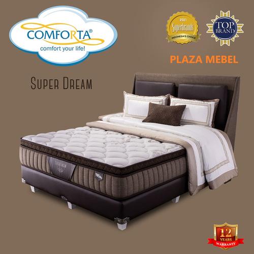 Jual SET Kasur Spring Bed Super Dream Comforta Uk. 160 - 200 (FULLSET ...