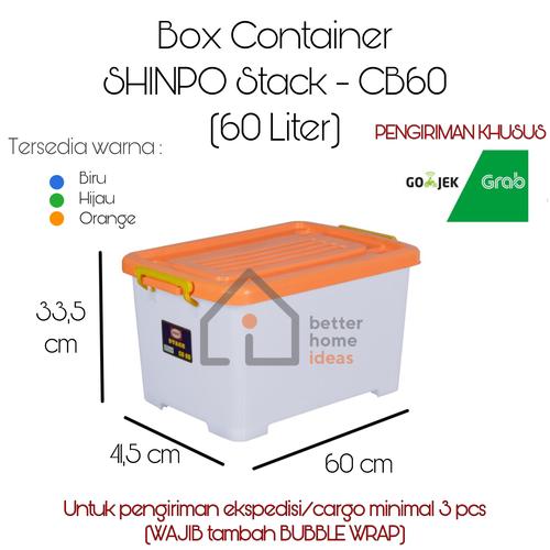 Jual Box Container SHINPO Stack - CB 60 (60 Liter) - Biru - Jakarta ...