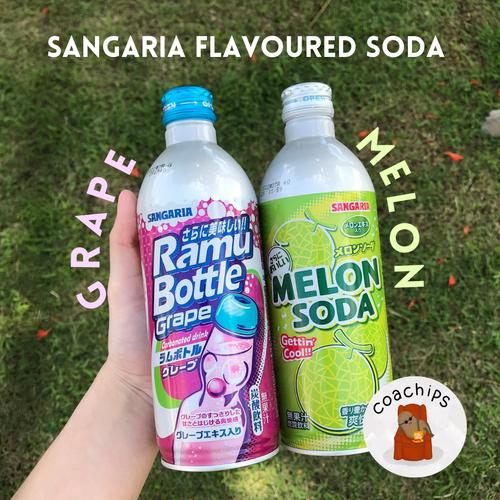 Jual SANGARIA RAMUNE SODA 500 ml | Flavoured soda - GRAPE - Kab. Tangerang - Coachips | Tokopedia