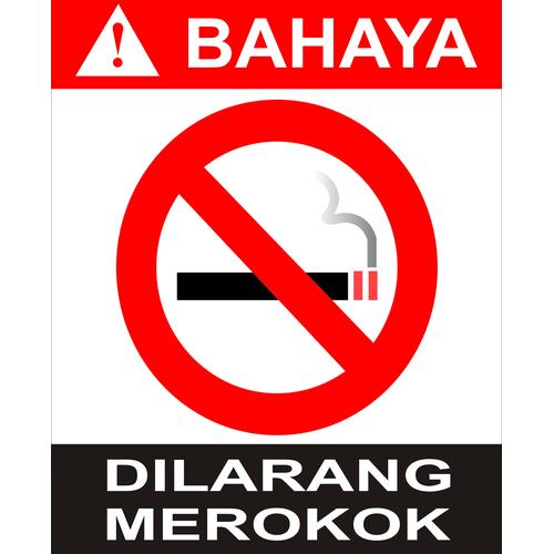 Jual Stiker Bahaya Dilarang Merokok Safety Sign Sticker A7 - Kab ...