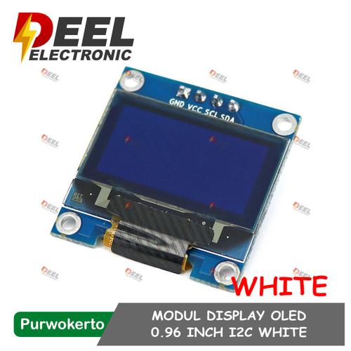 Jual LCD OLED 0.96 WHITE MODULE DISPLAY OLED 0.96 INCH I2C LCD OLED ...