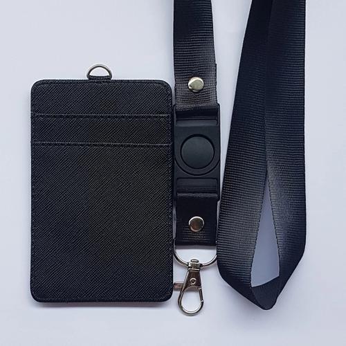 Jual NAME TAG KALUNG / ID CARD / CARD HOLDER 3 SLOT + LANYARD - Cokelat ...