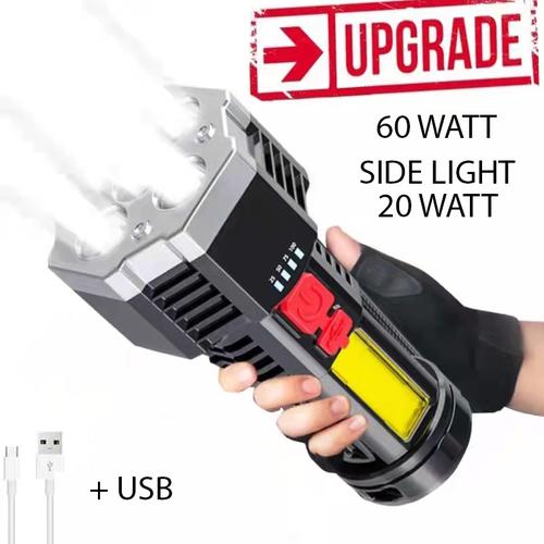 Promo SENTER LED 5 MATA 60W + 20W SUPER TERANG / SENTER CAS LED ...