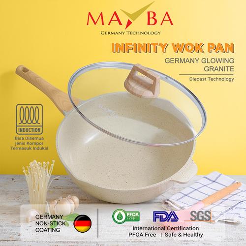 Jual Panci Wok Pan MAYBA GERMAN INFINITY Kuali Wokpan Besar 30cm granit ...