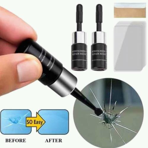 Jual LEM Kaca Mobil & Layar Hp Retak GLASS REPAIR - Hitam, 5 ml ...