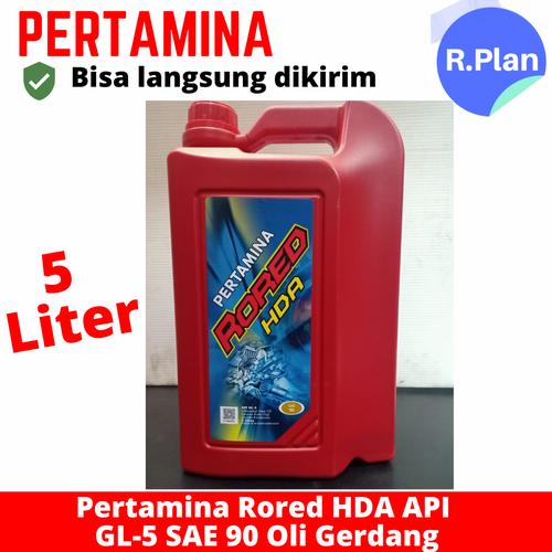 Jual Oli 5 Liter Pertamina Rored HDA API GL-5 SAE 90 Oli Gerdang - Kota ...