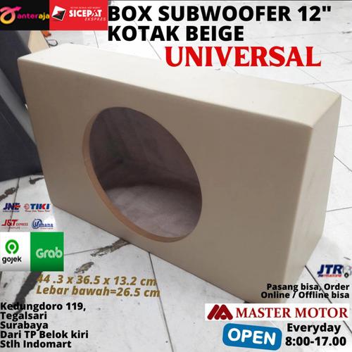 Jual Kotak Subwoofer 12 inch BEIGE plus spons Box Sub Woofer Universal ...
