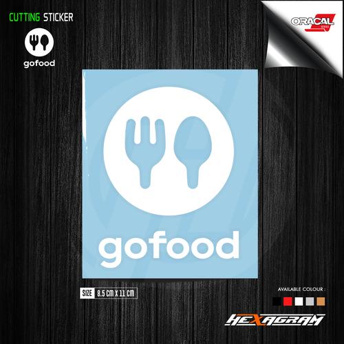 Jual Cutting Sticker Gofood | Stiker Cutting Gofood | Gofood - Putih ...