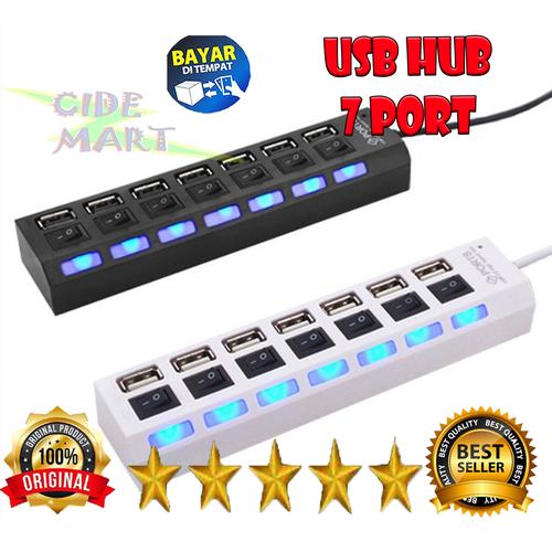Jual USB Laptop PC Kabel Data Hub 7 Port LED dan Saklar Colokan ...