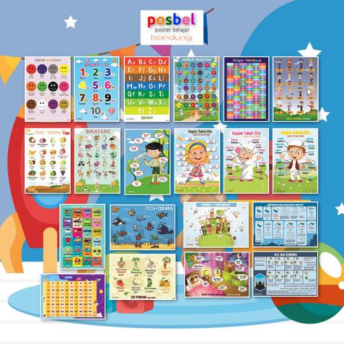 Jual Mainan Edukasi Anak Posbel Poster Belajar untuk Balita Paud TK SD ...