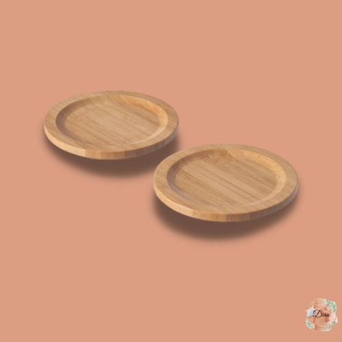 Jual Tatakan Gelas Tutup Gelas Bambu Coaster FRSGL Dia. 9 Cm Set Isi 2 ...
