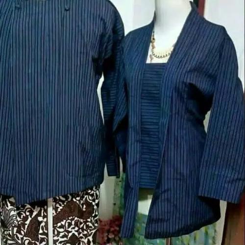 Jual Baju Couple Adat Jawa Surjan Lurik+Kebaya Lurik Kutu Baru Warna ...