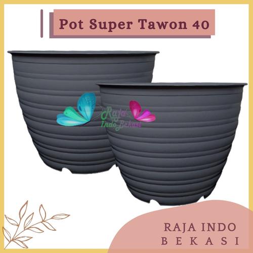 Jual POT Tanaman Besar Jumbo 30 40 50 60 cm Pot Besar Hitam Putih ...