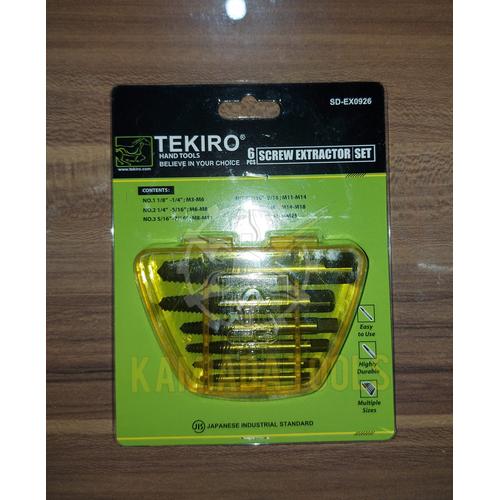 Jual Screw Extractor set 6 pcs TEKIRO/Pembuka baut TEKIRO set 6 pcs ...