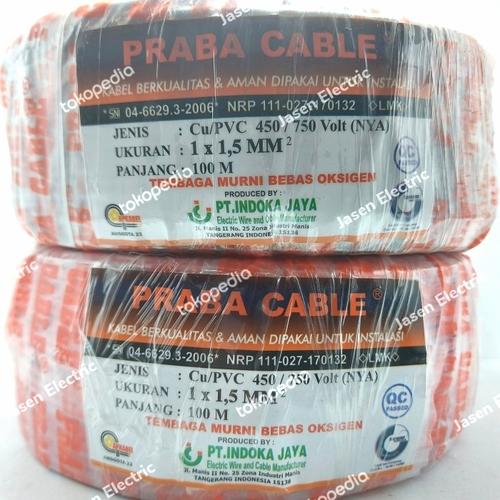 Jual KABEL INSTALASI LISTRIK NYA PRABA 1,5 mm 100 METER SNI/LMK - Merah ...