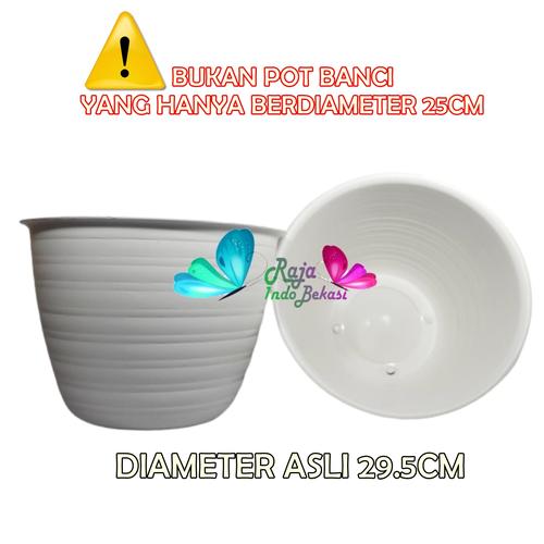 Jual POT Tanaman Besar Jumbo 30 40 50 60 cm Pot Besar Hitam Putih ...