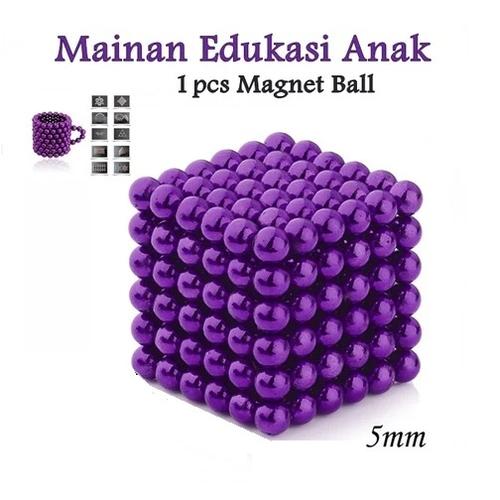 Jual Magnet Neodymium Bola Balls Bulat Round 5mm UNGU Diy Puzzle Cube ...