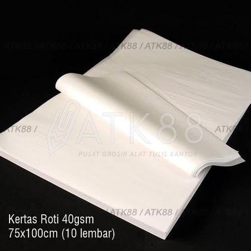 Jual Kertas Roti 40gsm (75 x 100 cm) - 10 lembar / Baking paper - Kota ...