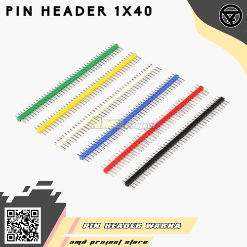 Jual Pinhead Male 2,54mm 1x40 Berbagai Warna Cowok 2.54 mm Lurus Pin ...