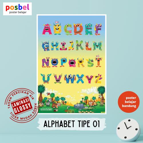Jual Poster Edukasi Anak Posbel Belajar Abjad Huruf Alphabet - 1 Abjad ...