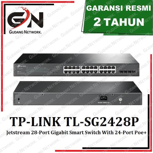 Promo TP-LINK TL-SG2428P JetStream 24-Port Gigabit PoE+ Smart Switch ...