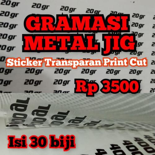 Jual Sticker Gramasi Metal Jig Lure Fishing Sticker Transparan Tipis ...