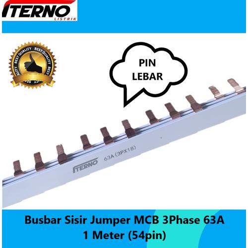Jual Busbar Sisir Jumper MCB 3 Phase 3P 63A 1M Iterno - Kota Tangerang ...