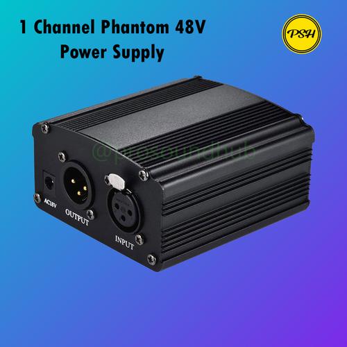 Jual Phantom 48V 48 Volt Power Supply External 1 Channel Mic Condenser ...