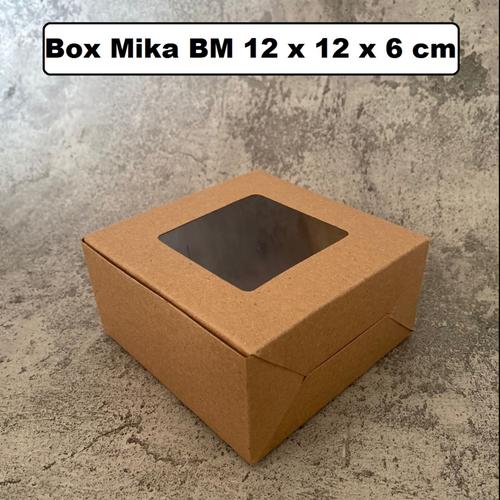 Jual Box Kraft Mika / Dus Coklat BM12126 / Kotak Kue, Cake Packaging ...