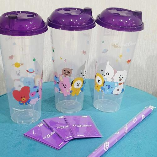 Jual CHATIME X BT21 reusable cup magnet BT21 Chatime - CUP + MAGNET ...
