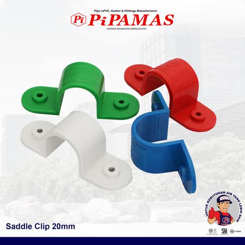 Jual Klem Pipa Conduit PVC Clam Listrik Conduit 20mm Pipamas - Merah ...