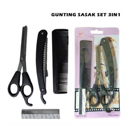 Jual Gunting Rambut Set 3 in 1 / Gunting Sasak Set - Jakarta Utara ...