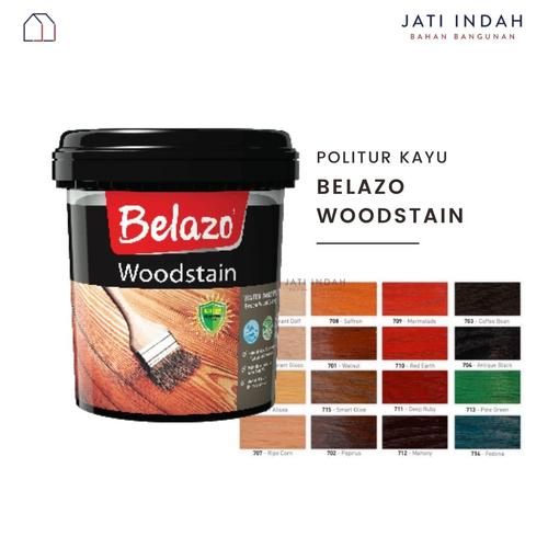 Jual Politur Belazo Woodstain 1 Liter / Vernis Kayu Berbahan Air ...
