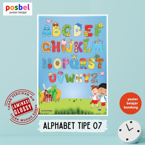 Jual Poster Edukasi Anak Posbel Belajar Abjad Huruf Alphabet - 7 Abjad ...