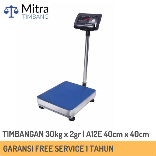 Jual Timbangan Lantai 30kg x 2gr Stainless | A12E - 30 x 30cm - Jakarta ...
