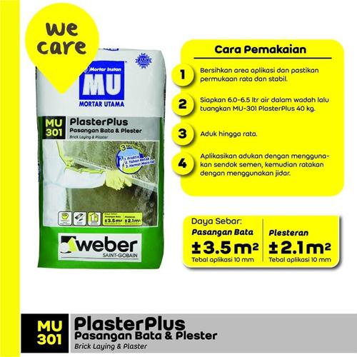 Jual MORTAR MU 301 PLESTER&PASANG BATA 40 KG - Jakarta Pusat - CAHAYA ...