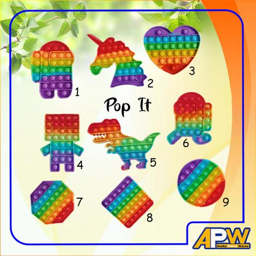 Jual POP IT - Rainbow Viral Push Pop Bubble Fidget Mainan Pop It - 1 ...