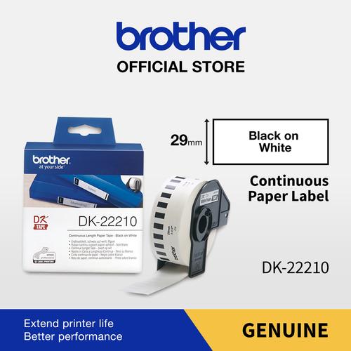 Promo Brother Label Tape DK-22210 Continuous Length Paper Tape - Kota ...