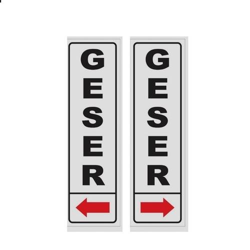 Jual stiker sign geser 5x20cm / sticker geser pintu slide kiri kanan ...