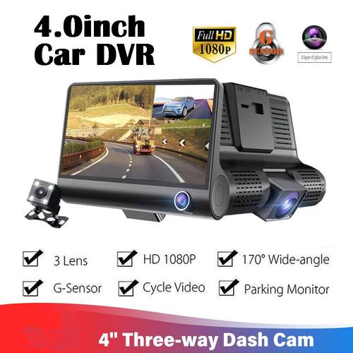 Jual Kamera CCTV Mobil Dashcam 4" Perekam 3 Lens 1080p - Car DVR 3 ...